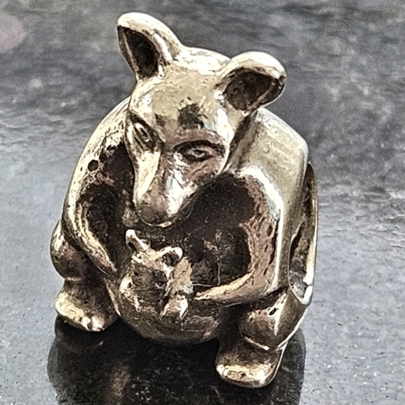 Pandora | Jewelry | Retired Sterling Silver Pandora Kangaroo With Baby ...